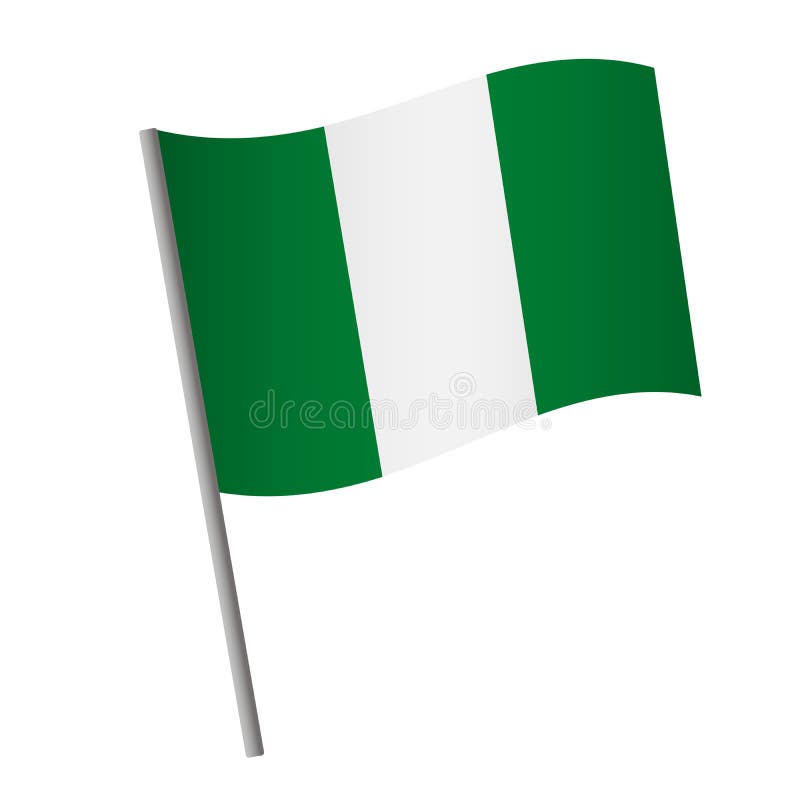 Nigeria Flag Icon stock vector. Illustration of track - 4358414