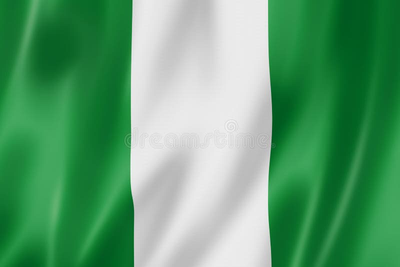 Nigerian flag stock illustration. Illustration of silk - 151598975