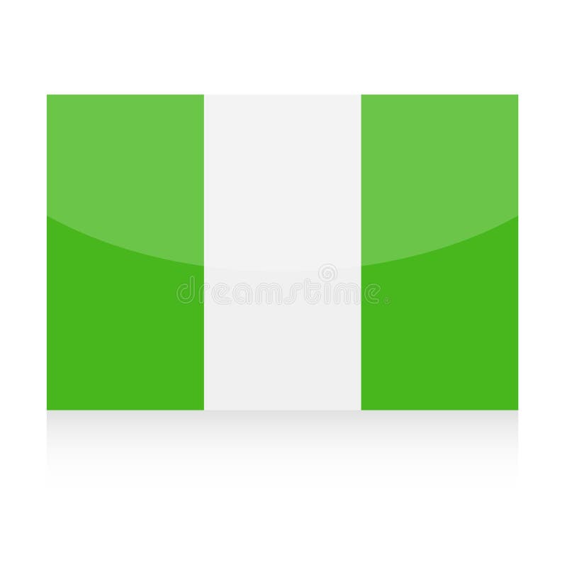 Nigeria Flag Vector Icon stock illustration. Illustration of freedom ...