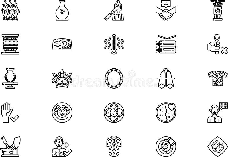 Nigeria Icons Collection is a Vector Illustration with Editable Stroke ...