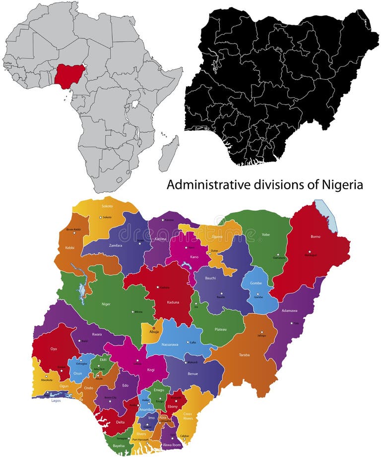 Nigerian Map Outline Stock Illustrations – 435 Nigerian Map Outline ...