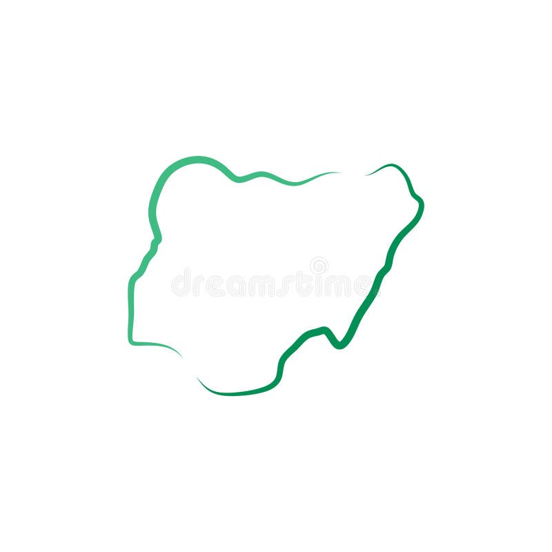 Nigeria Map Vector Logo Icon Stock Vector - Illustration of sign ...