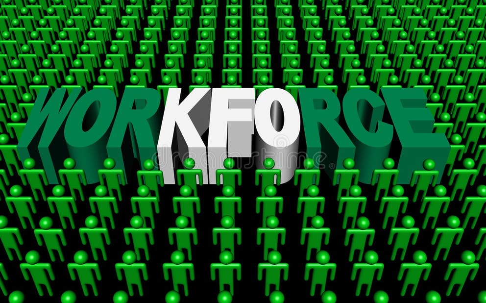 Nigeria Workforce with Flag Text Stock Illustration - Illustration of ...