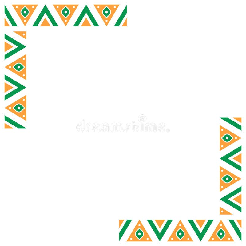 Nigerian Culture Pattern Frame Design Stock Vector - Illustration of ...
