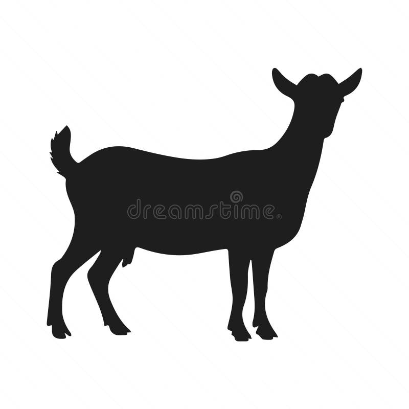 Nigerian Dwarf Goat Vector Silhouette, Show Goat Silhouette ...