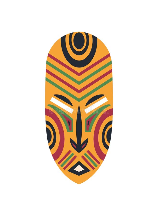 Nigerian mask ethnic stock vector. Illustration of ancient - 300606466