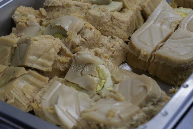 Nigerian Moi Moi or Bean Cake in Chaffing Dish at Party Stock Image ...