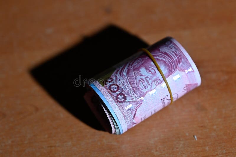 Rolled Photos of Nigerian Two Hundred Naira Note Stock Photo - Image of ...
