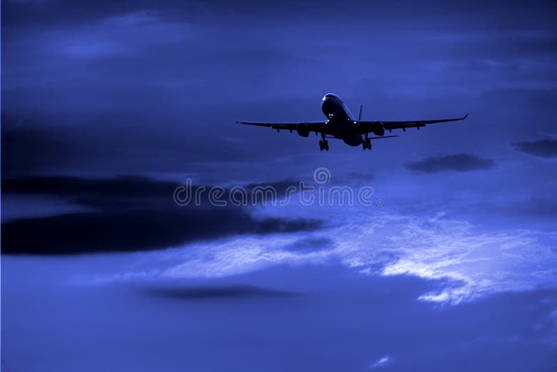 Night airplane stock image. Image of space, close, dark - 9492501