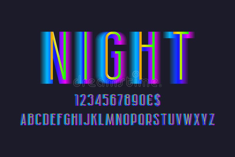 Vibrating Font Alphabet Stock Illustrations – 35 Vibrating Font ...