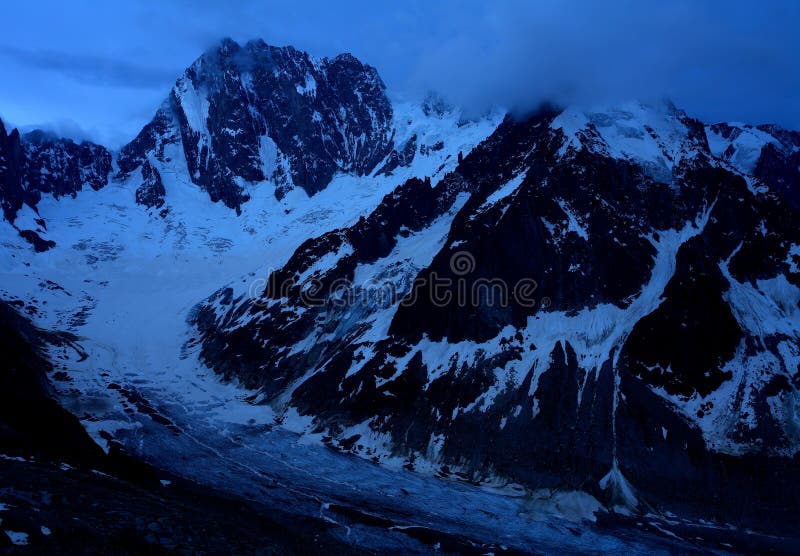 Night alpine scene stock photo. Image of alpine, ridge - 2906626