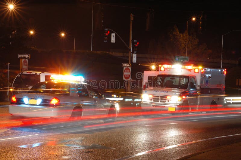 Night Ambulance stock image. Image of ambulance, truck - 24375863