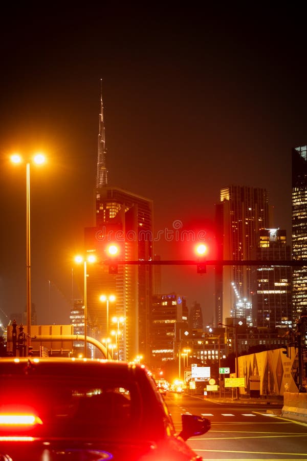 Night Arrival in Dubai - Travel Destination Editorial Photography ...