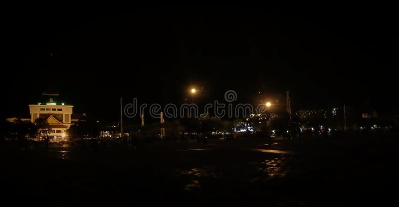 Night Atmosphere in Batam City Square Stock Image - Image of night ...