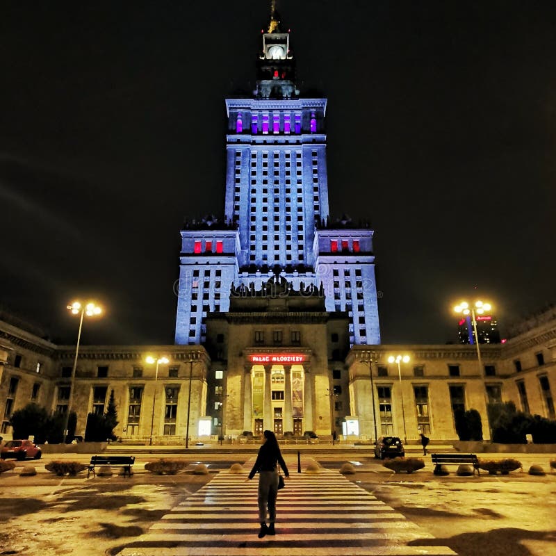 Night Atmosphere on the City Editorial Stock Photo - Image of evening ...