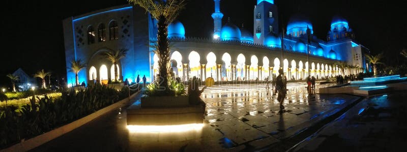 Night Atmosphere at the Grand Mosque of Solo, Central Java, Indonesia ...