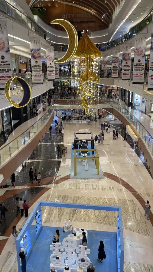 Inside the Jakarta Mall Shopping Center, You Can See Visitors in the ...