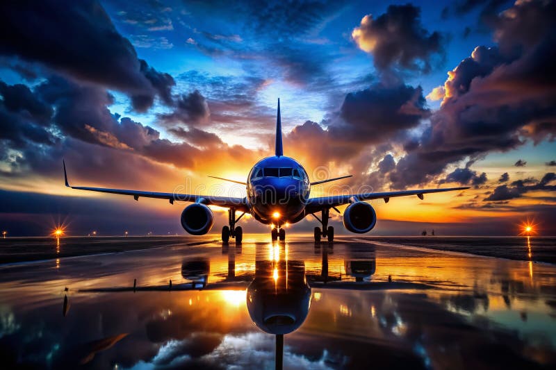 Night Aviation Silhouette Clipart a Simple yet Powerful Visual ...