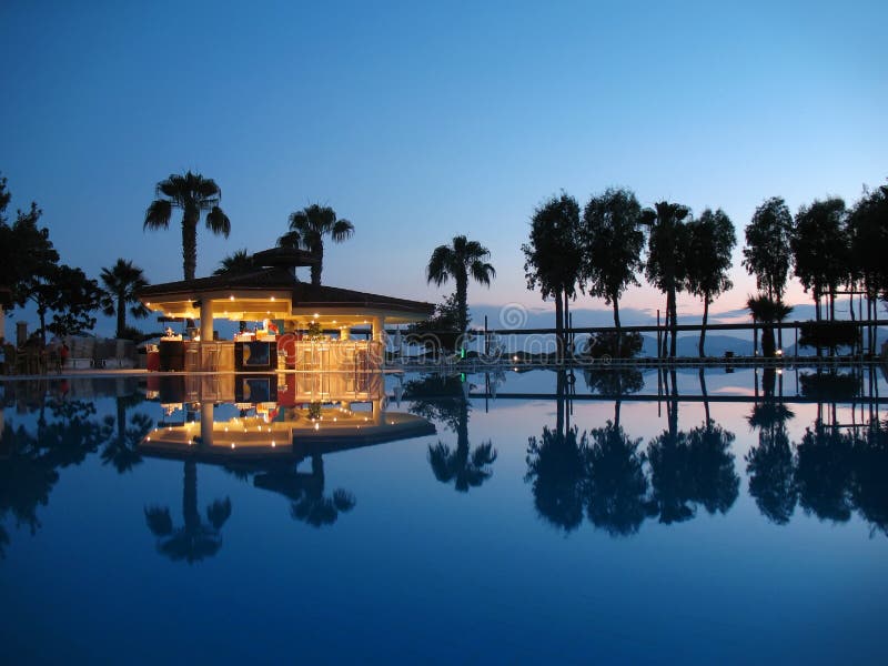 Night bar on summer beach stock photo. Image of dusk - 14920756