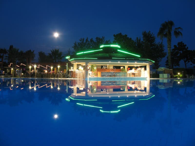 Night bar on summer beach stock photo. Image of dusk - 14920756