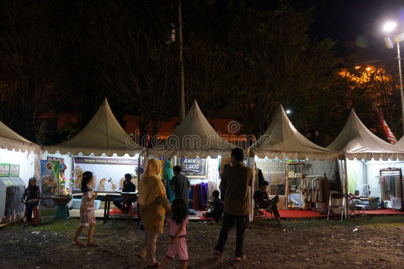 Night bazaar editorial stock photo. Image of solo, java - 55358143