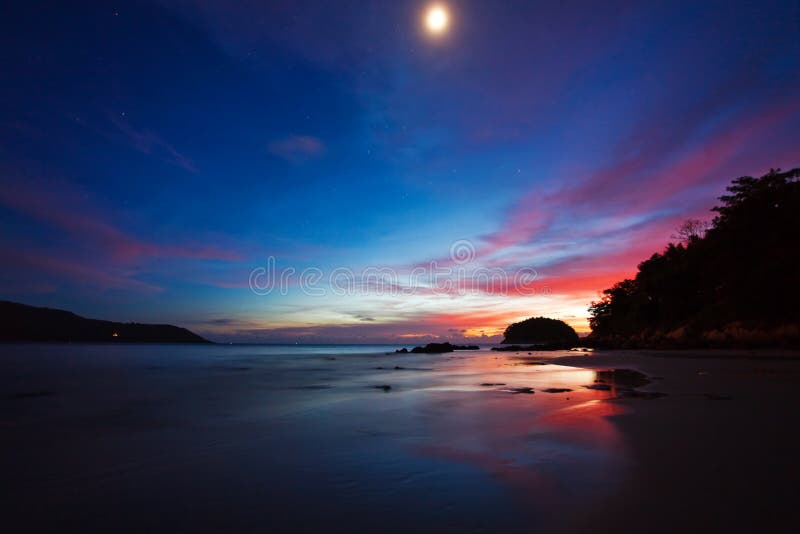 Night on the beach stock photo. Image of coastline, holiday - 14088810