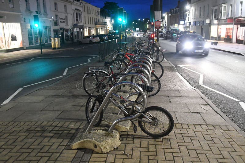 Night Bikes editorial stock image. Image of evening, bikes - 94850464