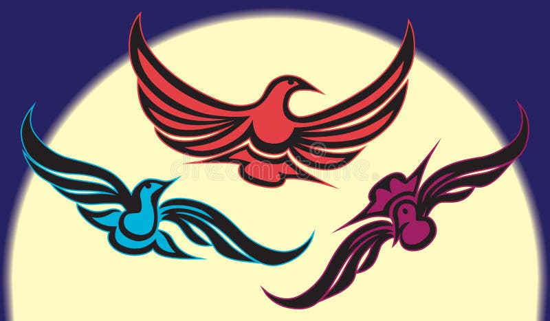 Night Birds stock vector. Illustration of flight, nocturnal - 50718069