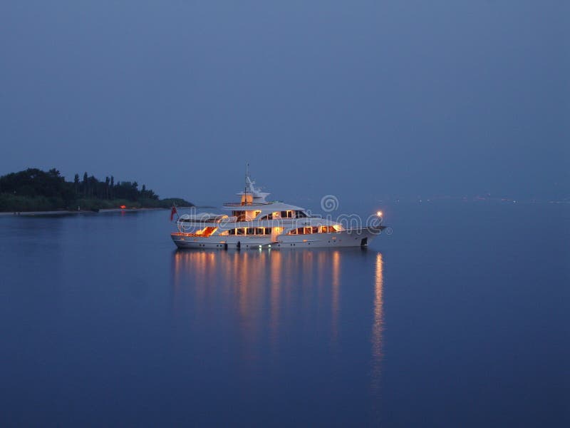 Night boat trip stock image. Image of night, boat, trip - 1130909