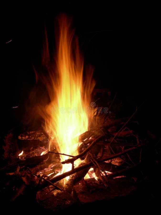 Night bonfire stock photo. Image of abstract, bonfire - 44382898
