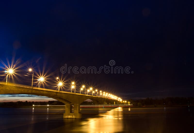 Night bridge stock photo. Image of beam, night, light - 26291358
