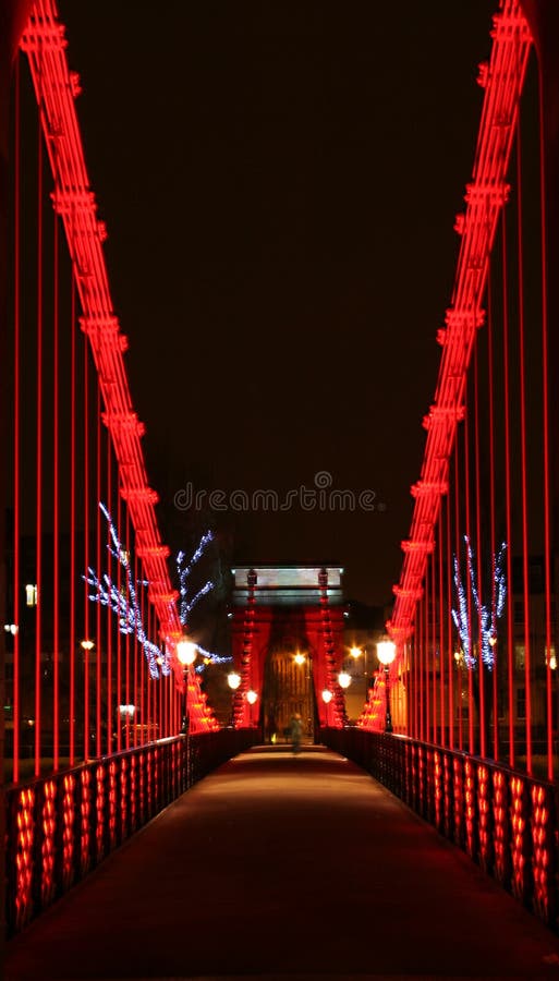 Night Bridge stock image. Image of suspension, scotland - 554277
