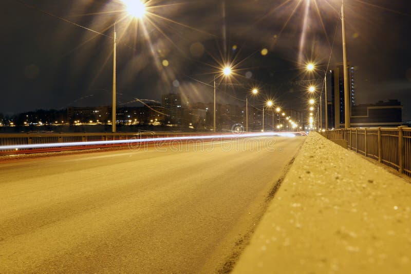 Night and the Bright Lights of the City Stock Photo - Image of city ...
