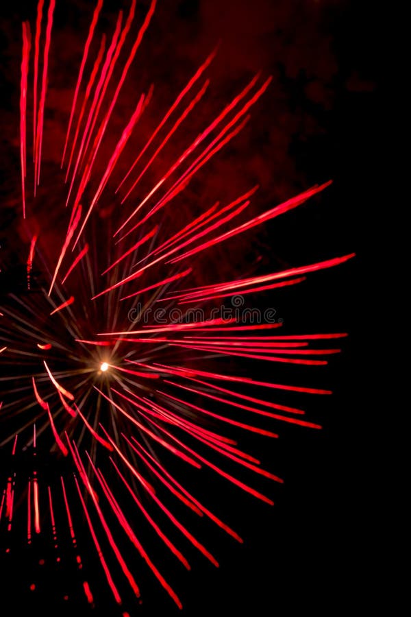 Night Burst of Beautiful Firework Celebration with Colorful Glow ...