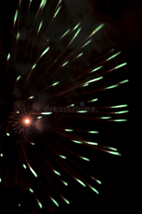 Night Burst of Beautiful Firework Celebration with Colorful Glow ...