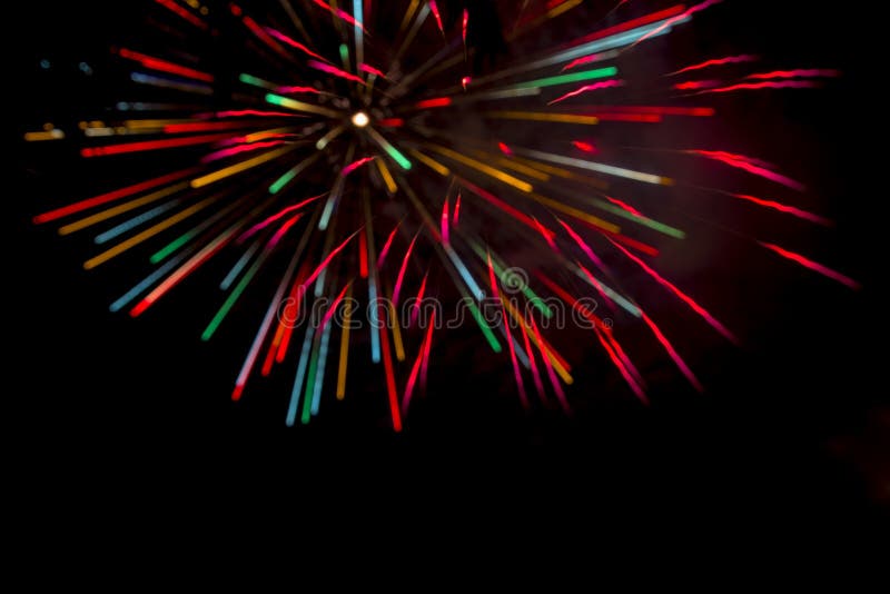 Night Burst of Beautiful Firework Celebration with Colorful Glow ...