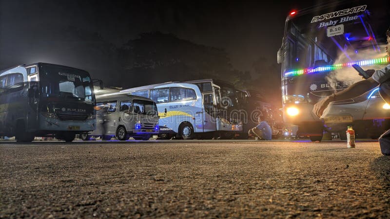 Night Bus light editorial photography. Image of night - 270484987