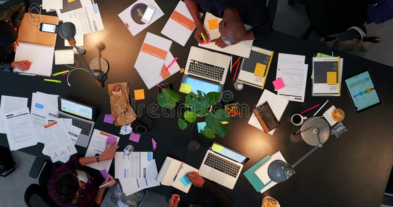 Night Business Time Lapse, Office Team Planning and Working Late with ...