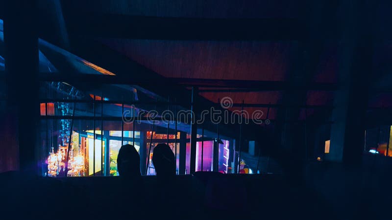 Night Cafe Coffee Shop People in the Dark Editorial Photography - Image ...