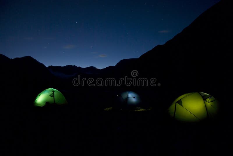 Camping at night stock photo. Image of camping, hiking - 13215458