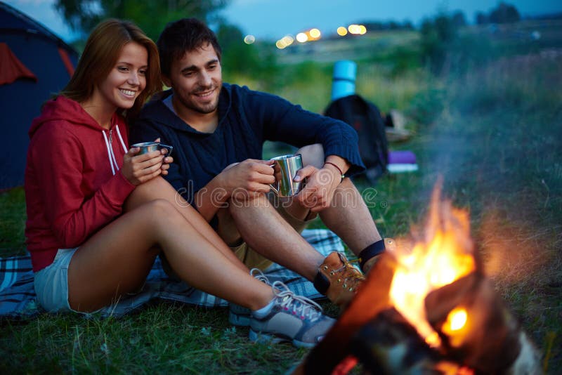 Night in camp stock photo. Image of girl, leisure, male - 57561126