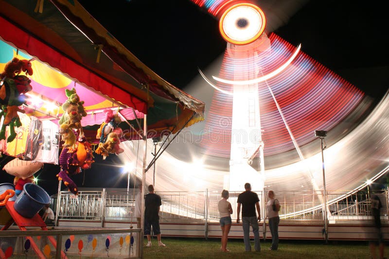 Night Carnival Ride stock photo. Image of ride, light - 1059636