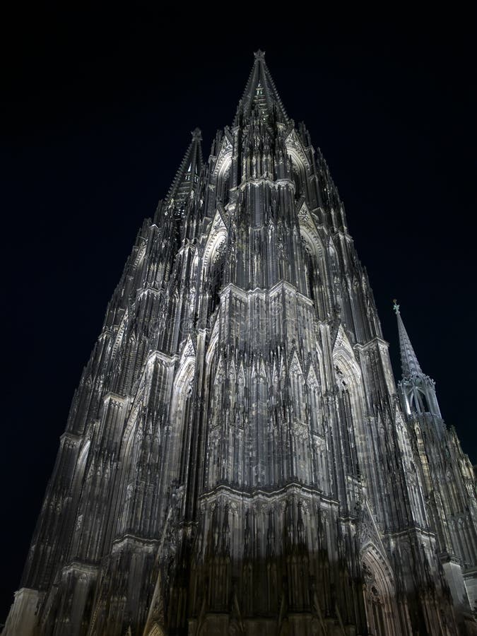 The Night Cathedral At Cologne, Germany. Stock Photo - Image of ...