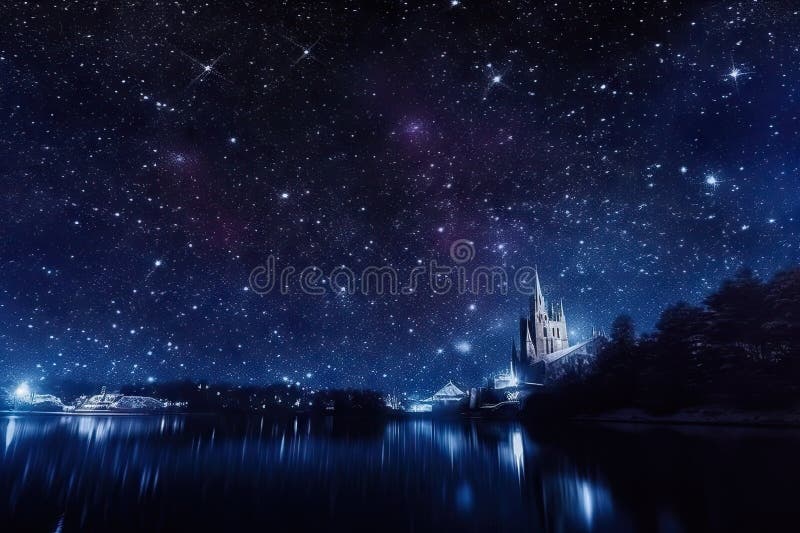 Night Christmas Background Sky Starry Night Holy Stock Illustration ...