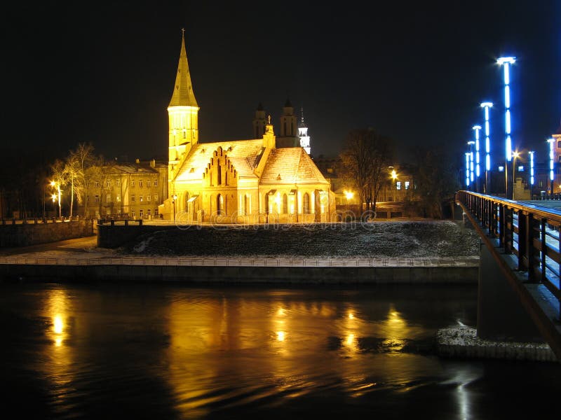 Night church stock photo. Image of church, water, river - 1937526