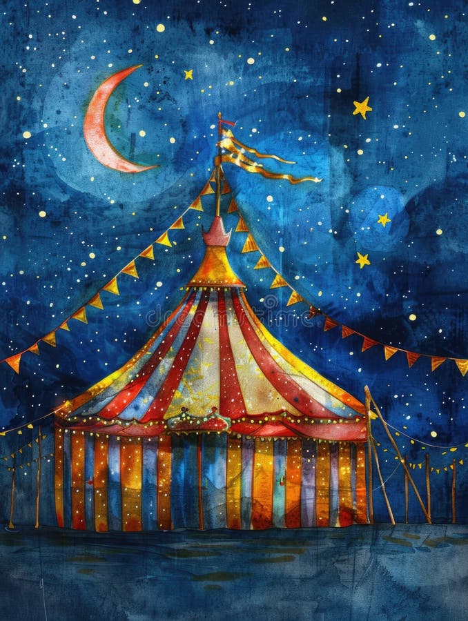 Night Circus stock photo. Image of carousel, lights - 367187818