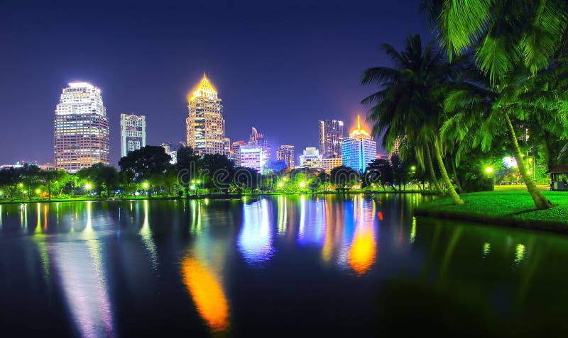 Night city stock image. Image of nighttime, colorful - 27715853