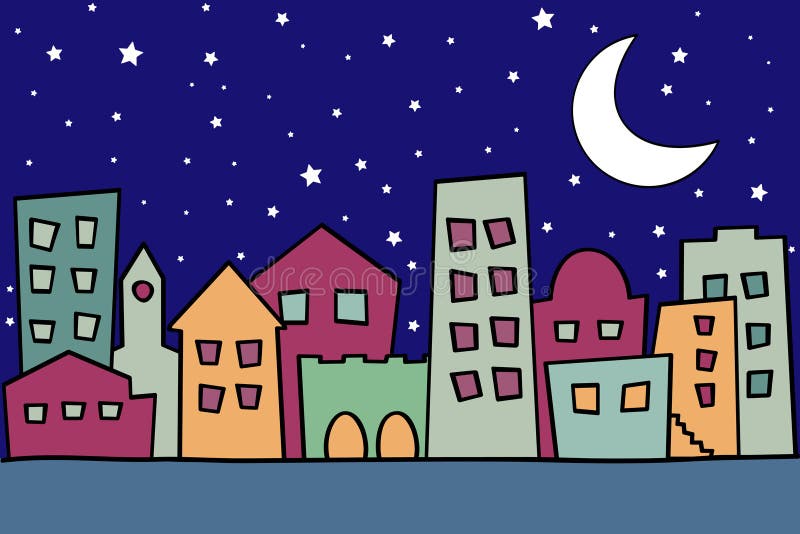 Stylized City Night Stock Illustrations – 6,011 Stylized City Night ...