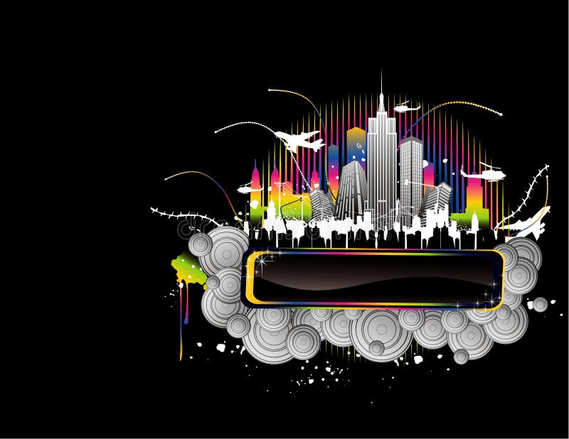 Night city banner vector stock vector. Illustration of black - 8060605