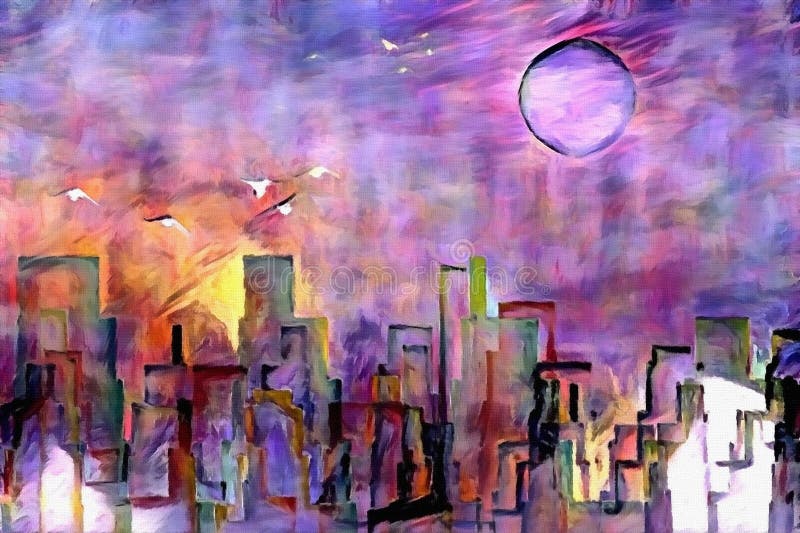 Night City Colors stock illustration. Illustration of design - 144849552